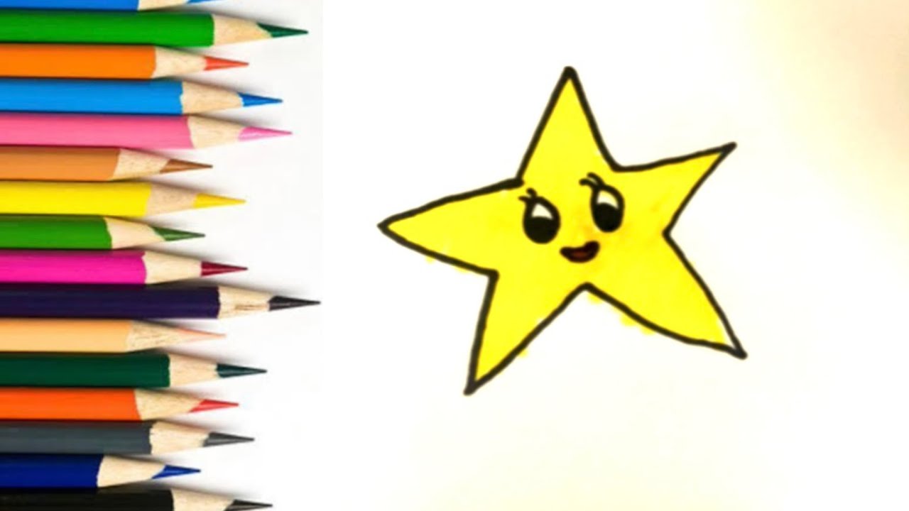 How to draw a star | Star drawing for toddlers | How to draw star step ...
