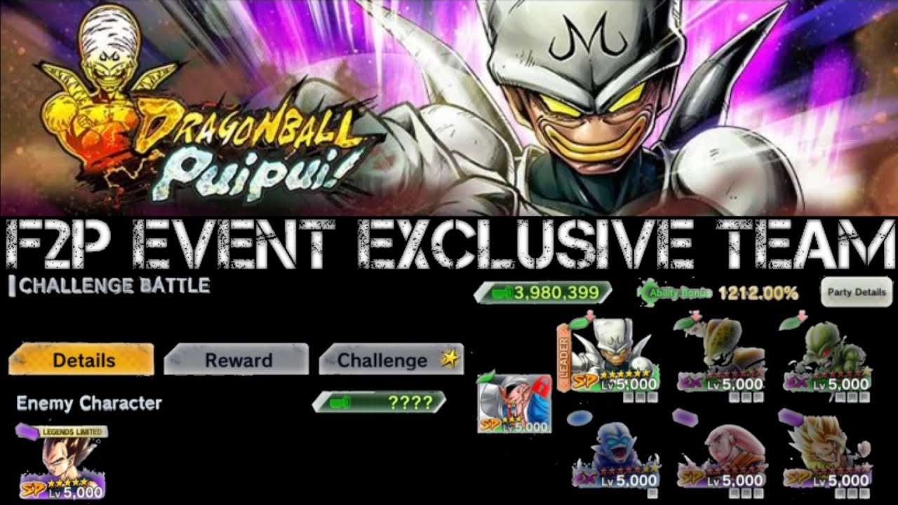 DRAGON BALL PUI PUI CHALENGE BATTLE F2P Event Exclusive | Dragon Ball ...