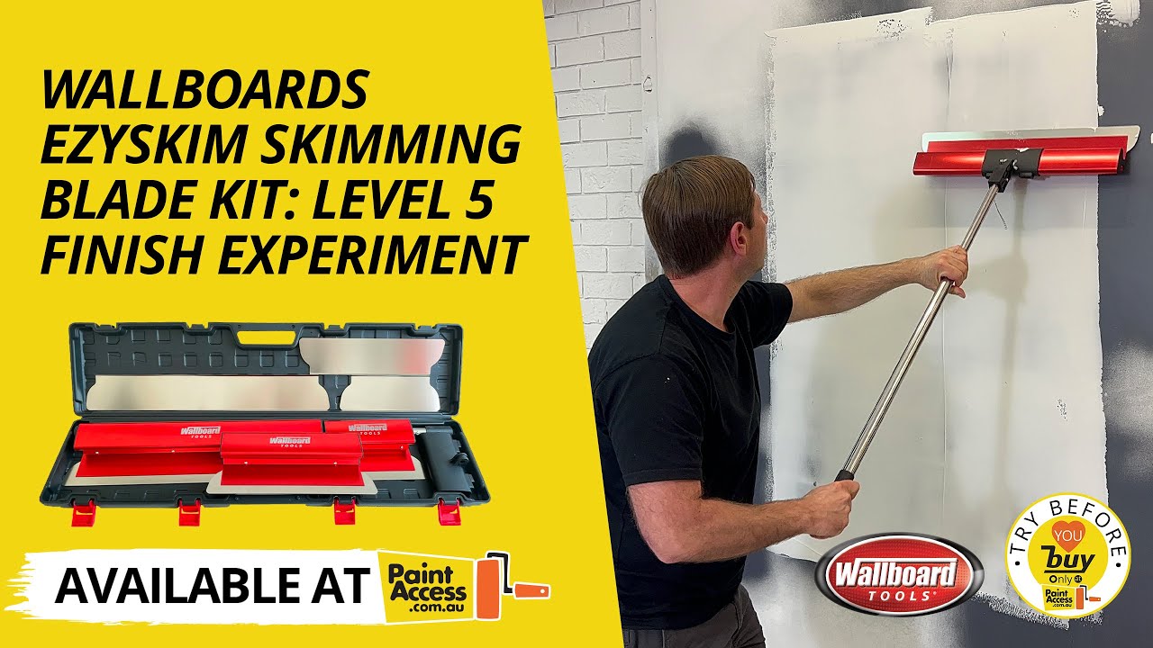 Wallboards EzySkim Skimming Blade Kit: Level 5 Finish Experiment - YouTube