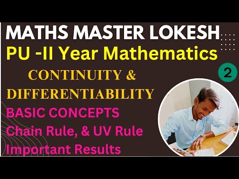 2nd Puc mathematics / Continuity and Differentiability / Basic Chain ...