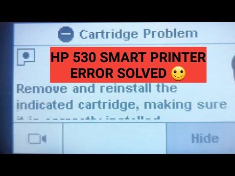 HP 530 Smart Printer Remove and reinstall the indicated cartridge. #hp ...