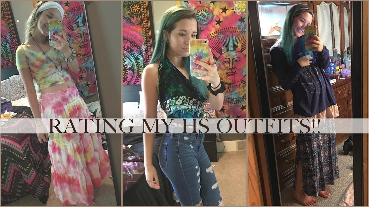 Rating My High School Fits!*SUPER CRINGE* - YouTube