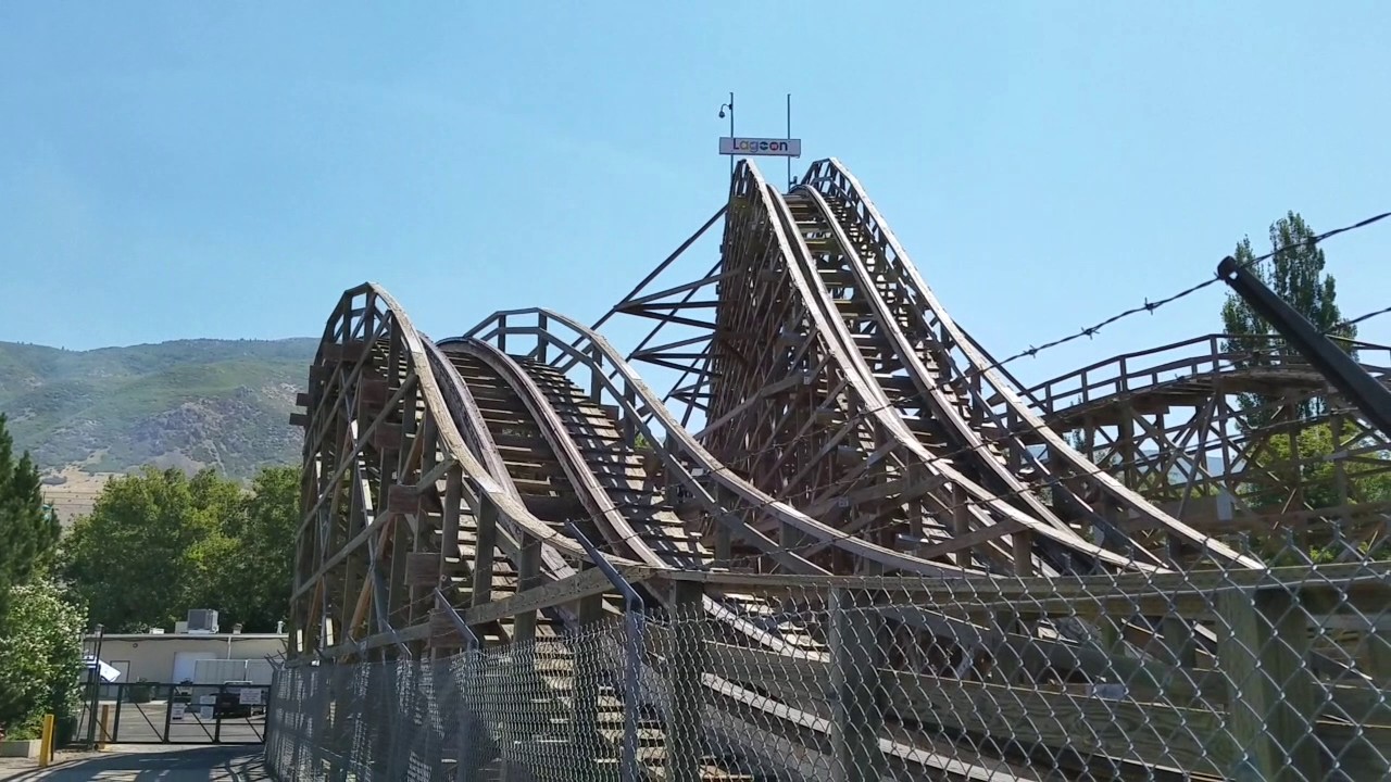 Roller Coaster Off-Ride Footage Lagoon Amusement Park - YouTube