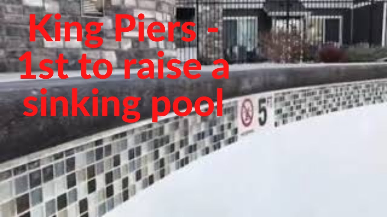 King Piers is the 1st to lift a sinking swimming pool 2” - YouTube