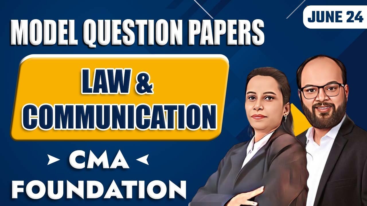 CMA Foundation Model Question Papers June 24 | Law & Communication ...