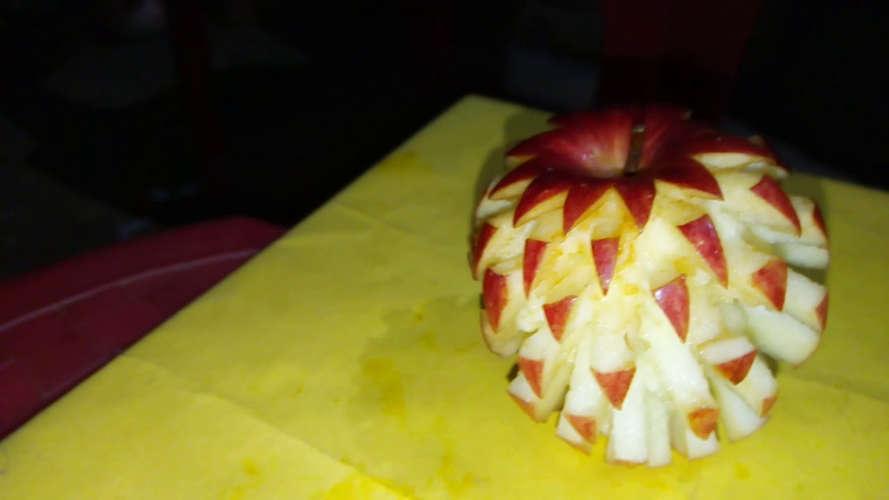 How to apple garnishing. - YouTube