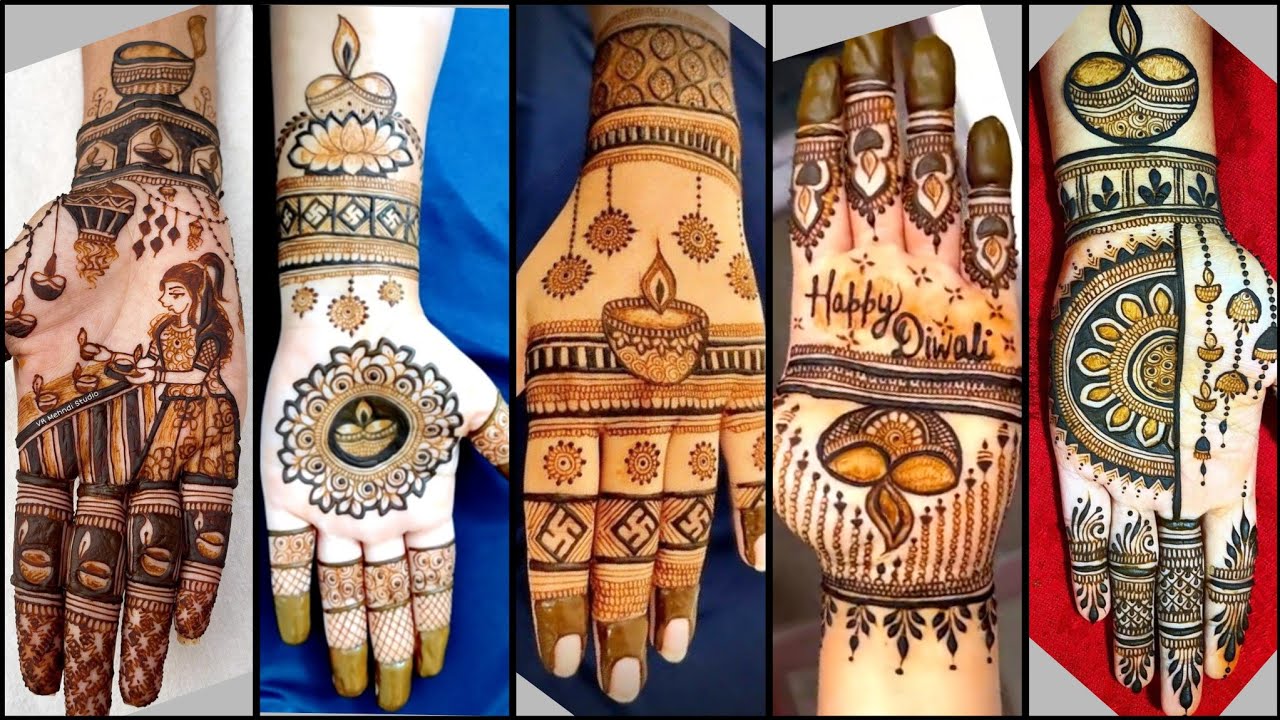 Diwali special mehndi design| karva chauth mehndi design| bharwa mehndi ...