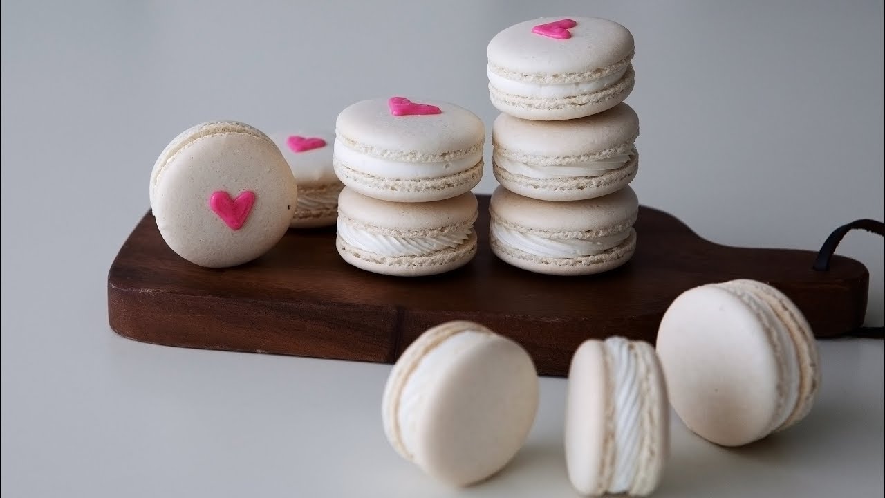 화이트 마카롱을 만들어 보았어요^^ how to make white macaron - YouTube