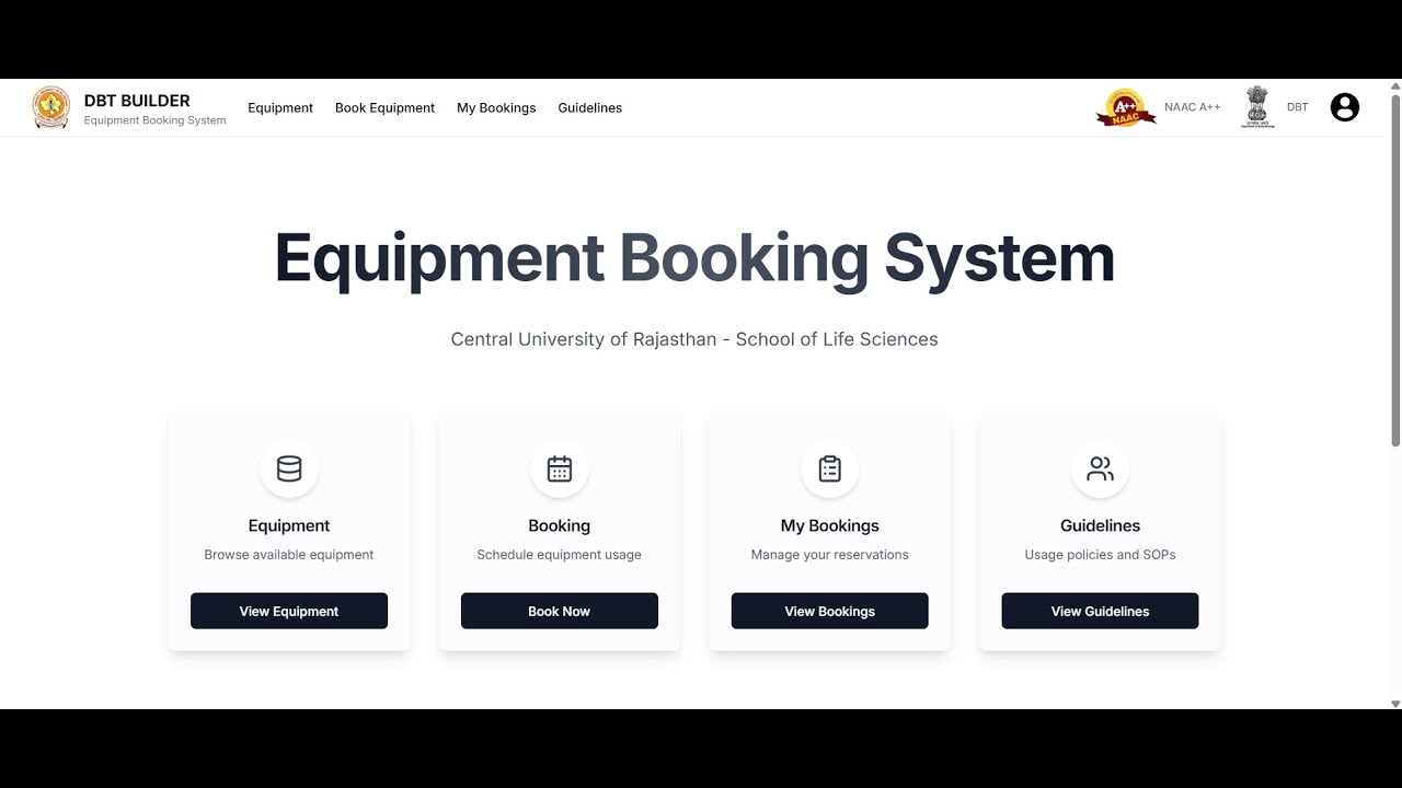Equipment Booking System - YouTube