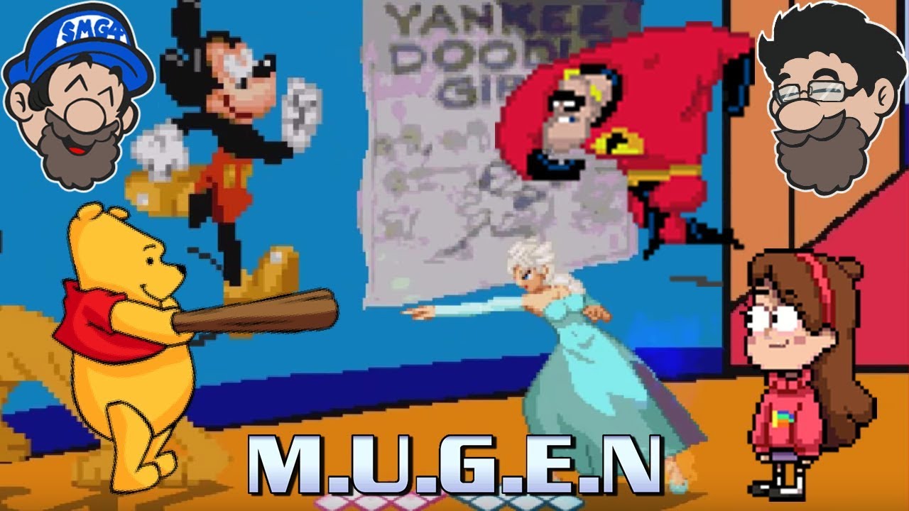 Winnie The Pooh fights the Disney cast || MUGEN - Disney Pack - YouTube