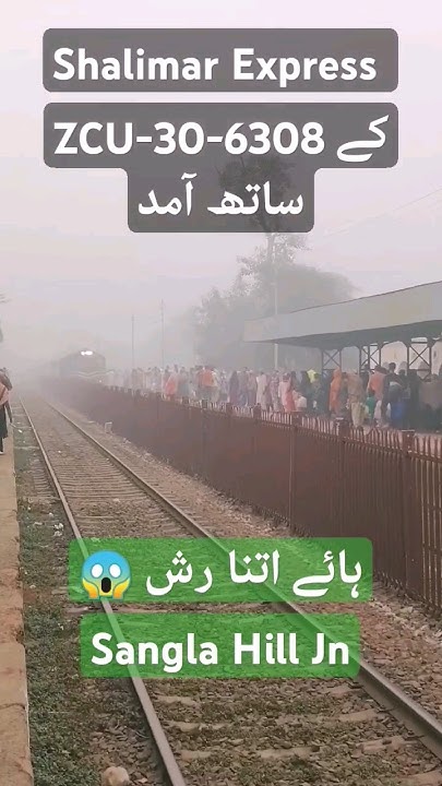 28DN Shalimar Express With ZCU-30-6308 Arrival off Sangla Hill Junction | #shorts - YouTube