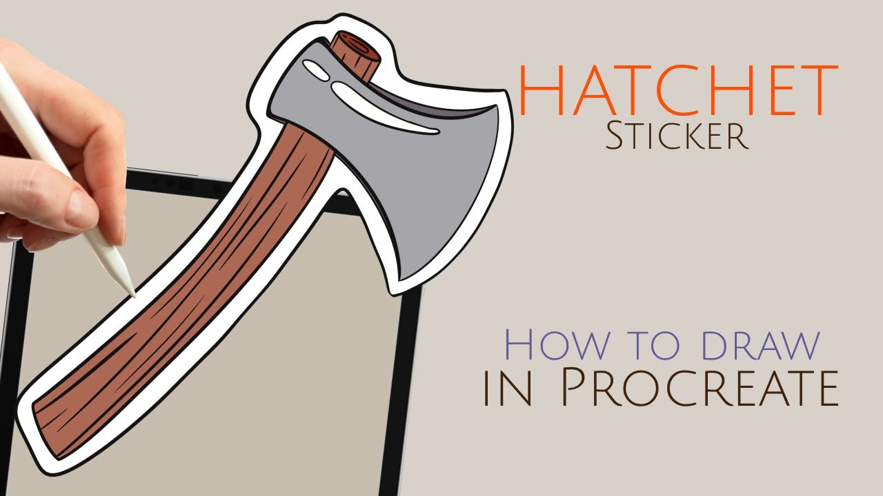 How to draw a camping hatchet | Drawing for beginners | Drawing for ...