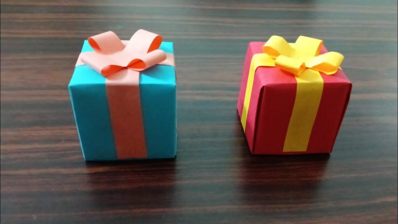 Easy Christmas gift box|| Cute gift box with paper || Make with Fun ...