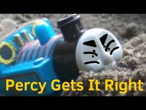 Percy Gets it Right Crash Scene Remake - Thomas Crashes into a Landslide