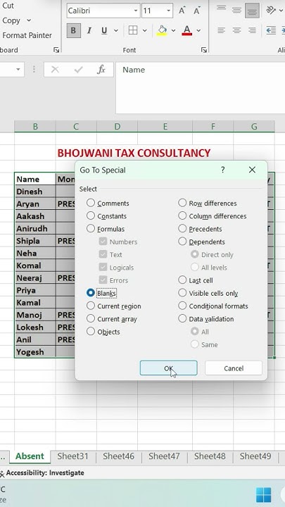 Interview clearnace question excel ctrl+ G #exceltips - YouTube