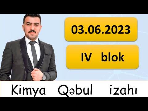 kimya 4-cu qrup 03.06.2023 qebul suallari izahi abituriyent dim blok imtahan - YouTube