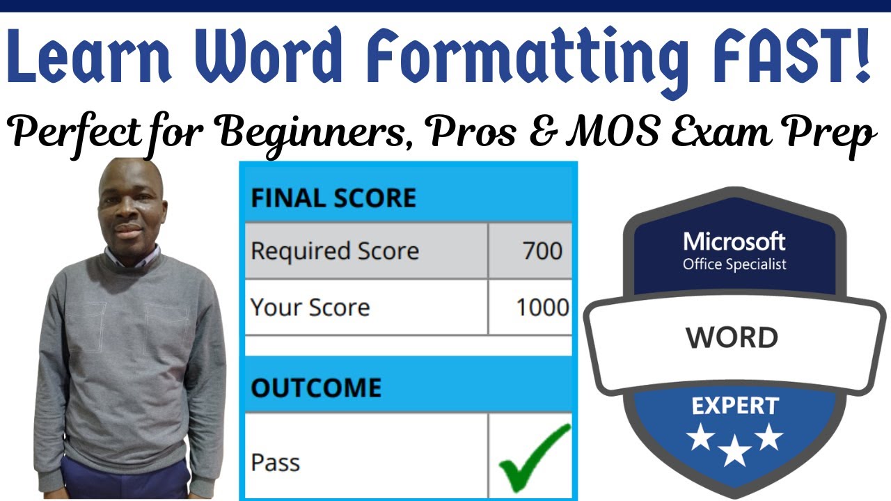 Learn Word Formatting FAST! Perfect for Beginners, Pros & MOS Exam Prep ...