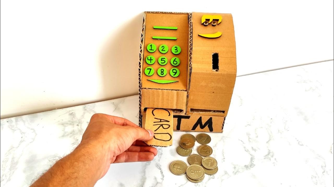 How to make ATM Machine using cardboard | How to Make Personal ATM Machine - Machine (No DC ...