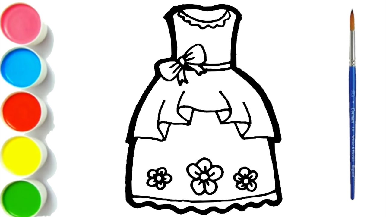 Dress Cantik, Menggambar dan Mewarnai untuk Anak-anak #kidsvideo # ...
