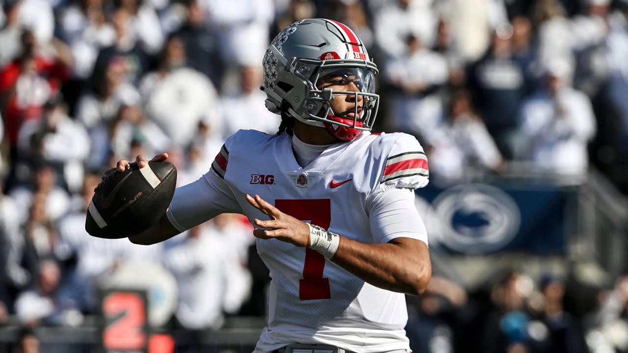 CJ Stroud highlights Vs Penn State! 350 yards and a TD in comeback win ...