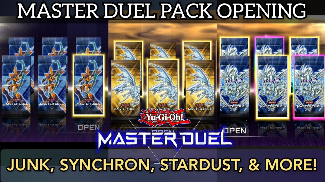MASTER DUEL Pack Opening (No commentary) Junk, Stardust, Synchron, and ...
