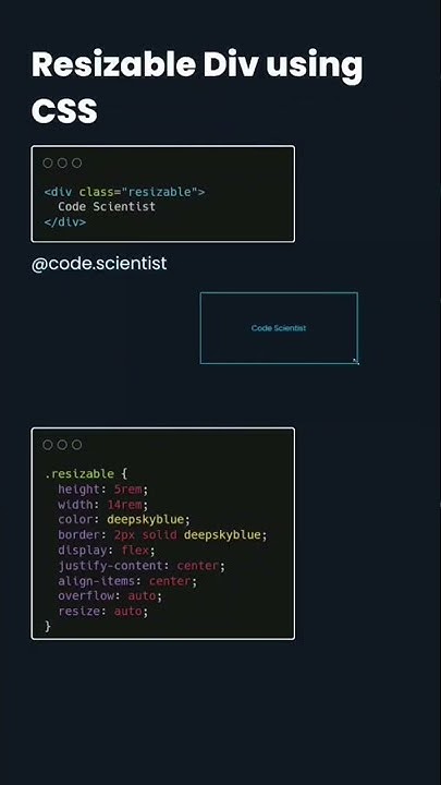Resizable Div Using CSS - YouTube
