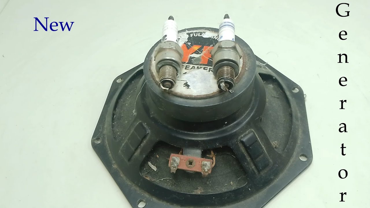 I create new amazing generator spark plug big speaker homemade ...