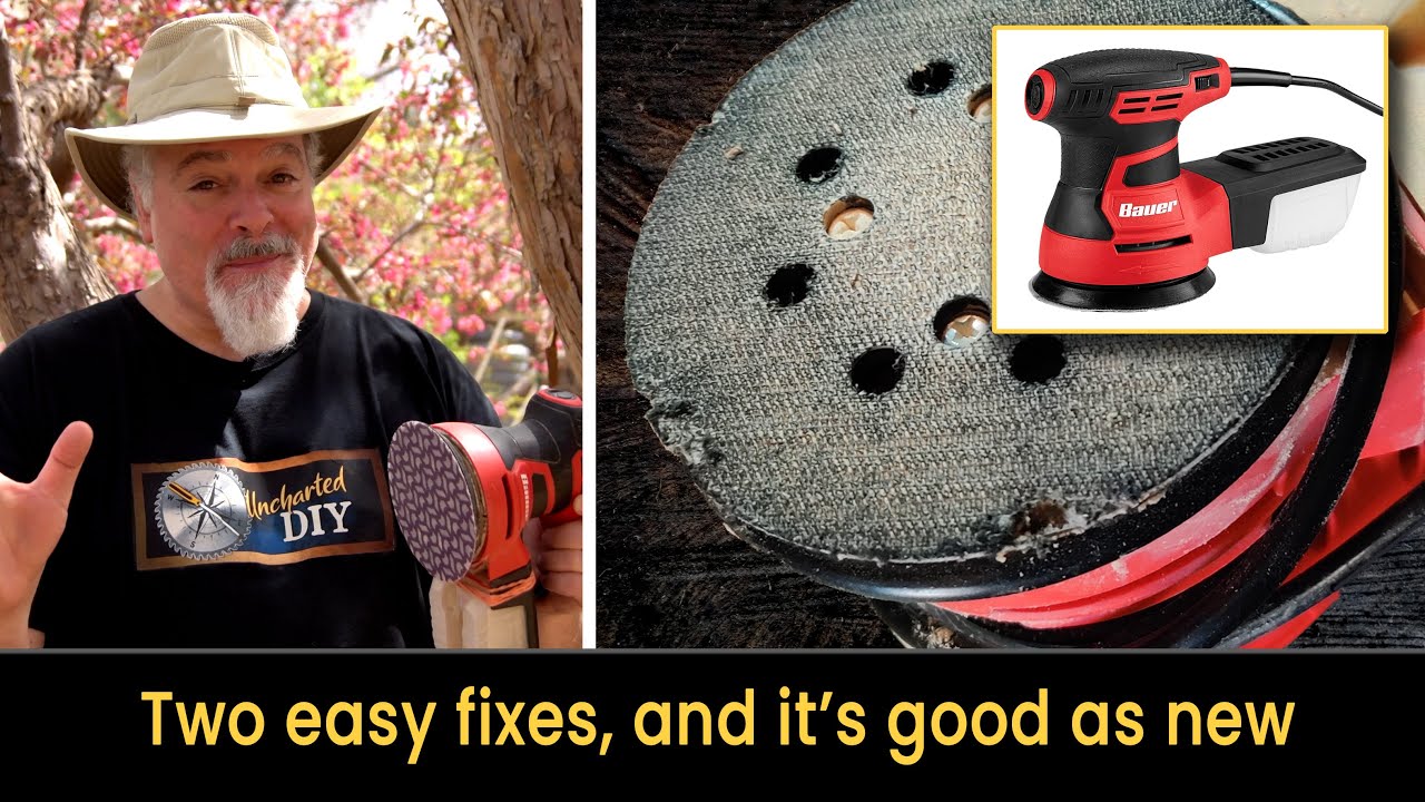 Harbor Freight Bauer Random Orbit Sander - Easy Pad Replacement Upgrade ...