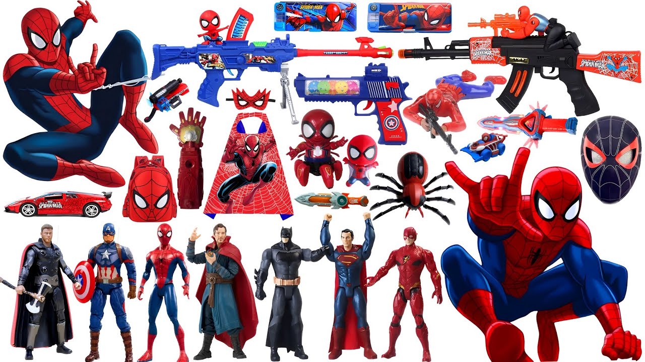 Spider Man action doll | Marvel popular toy collection | Marvel toy gun ...