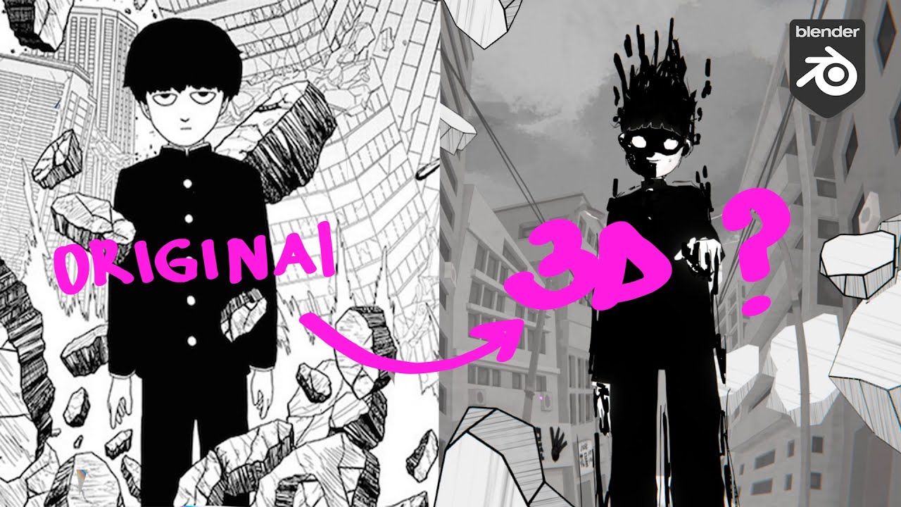 2D Manga style in 3D Blender! | Process - YouTube
