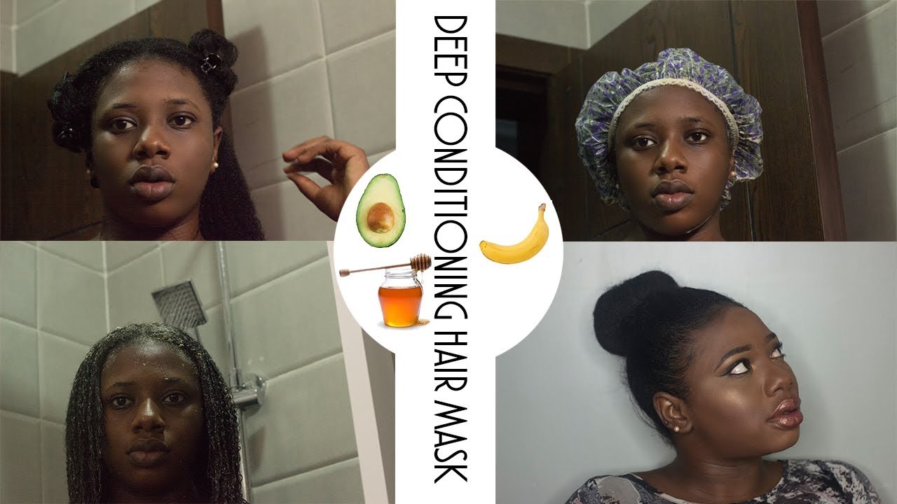 HOME DIY DEEP CONDITIONING HAIR MASK FOR NATURAL HAIR - YouTube