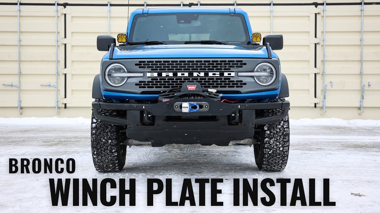 Bronco Winch Plate Install - YouTube