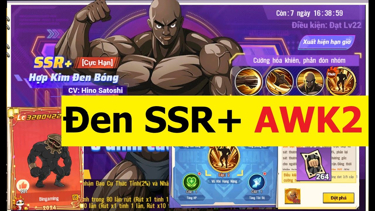 One punch man : The Strongest . Hợp Kim Đen Bóng SSR+ AWK2 với 310 vé ...