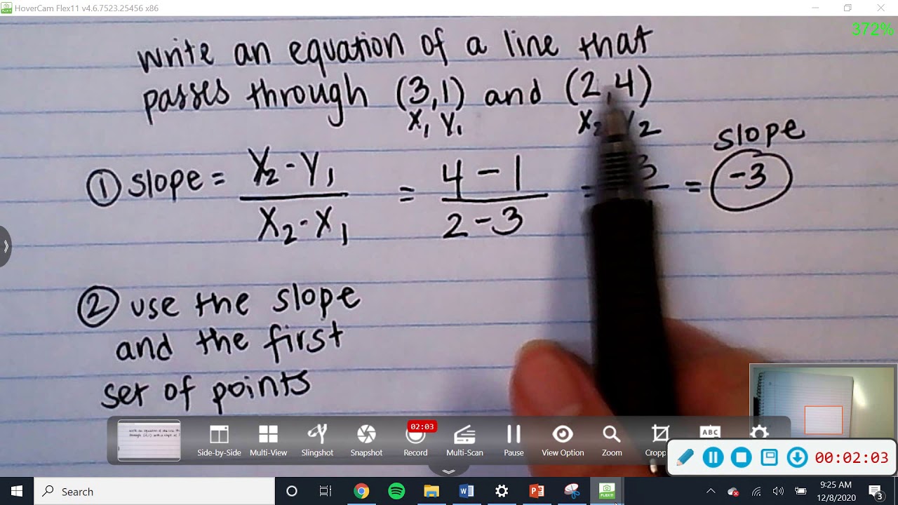 How to write linear equation from two pairs of points - YouTube