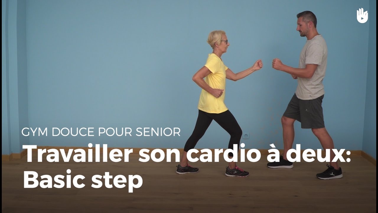 Exercice cardio avec un partenaire : Basic step | Gym douce - YouTube