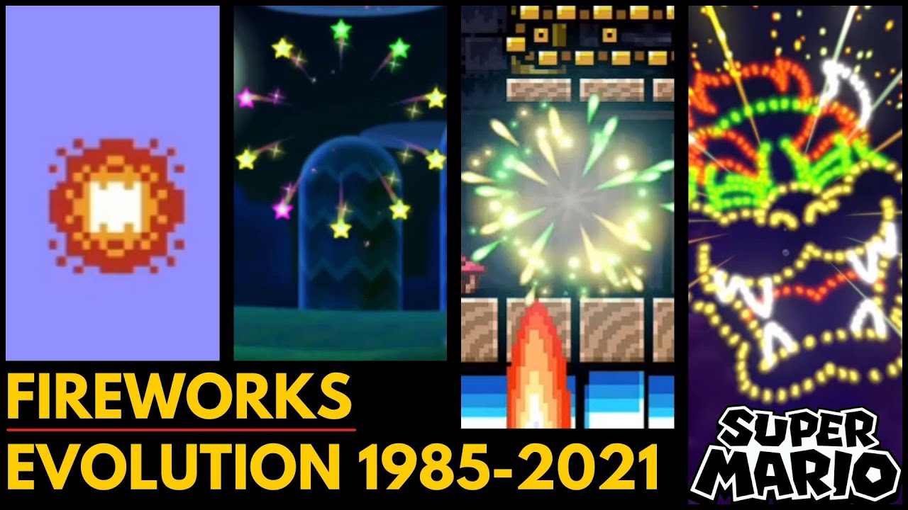 Evolution of Fireworks (1985-2021) - Super Mario Series - YouTube