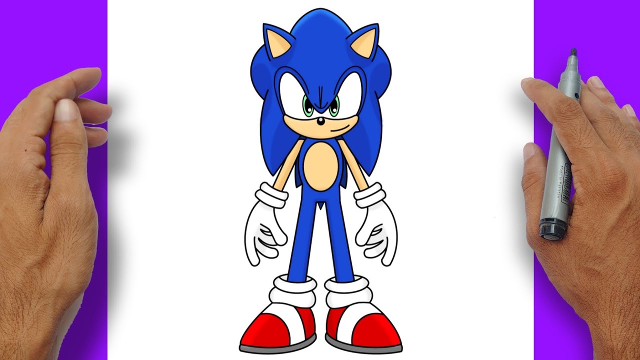 How to Draw SONIC THE HEDGEHOG Easy | Sonic 4 - YouTube