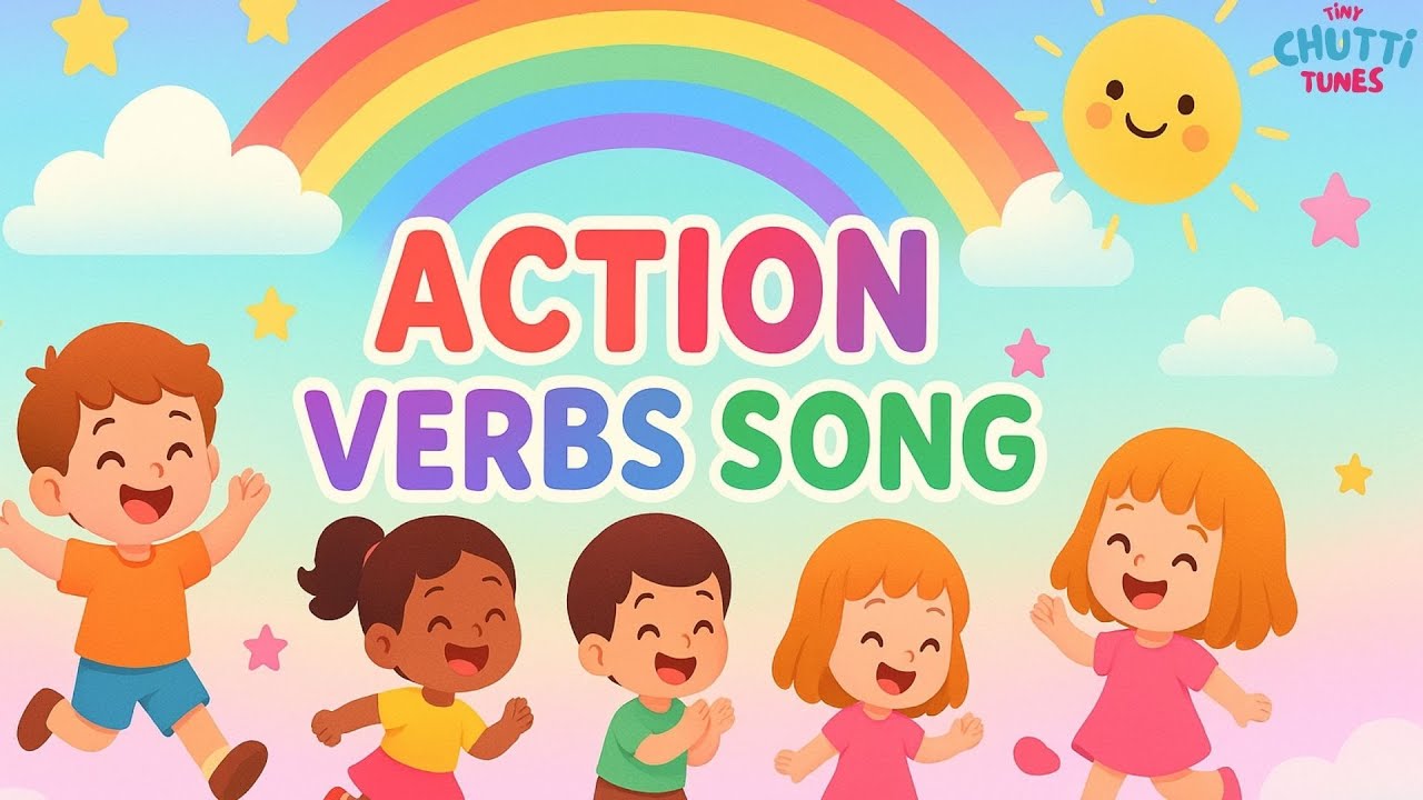 Action Verbs Song for Kids | Jump, Run, Clap, Dance, Sleep | # ...