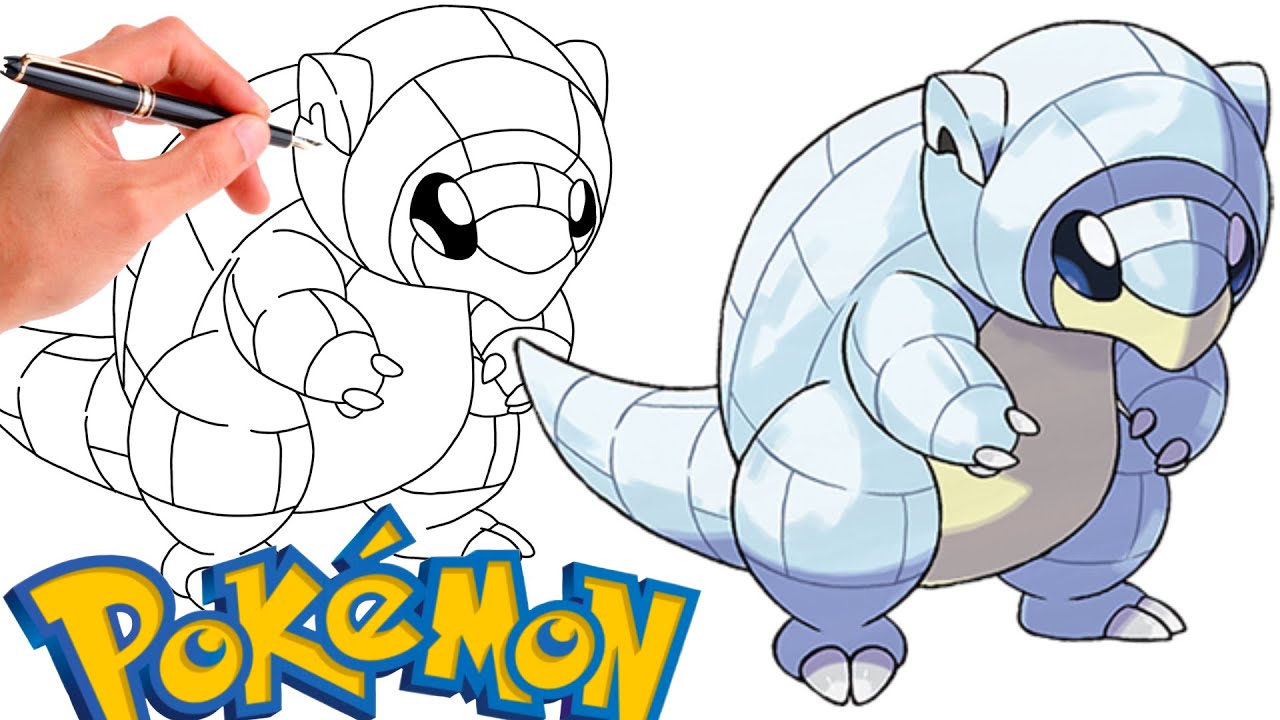How To Draw ALOLAN SANDSHREW POKEMON | Alolan Pokemon - YouTube
