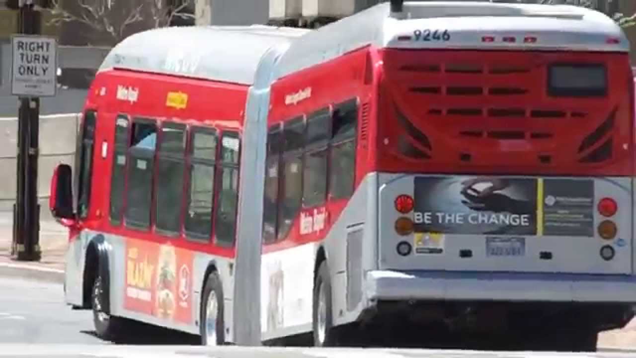LACMTA NABI 60 BRT BUS 9246 HEADED TO UNION STATION FOR ROUTE 733 SANTA ...