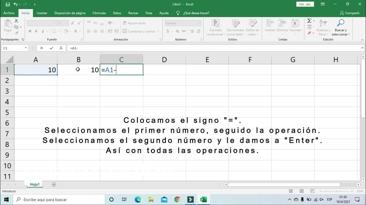 ¿Cómo sumar, restar, multiplicar y dividir en Excel? - YouTube
