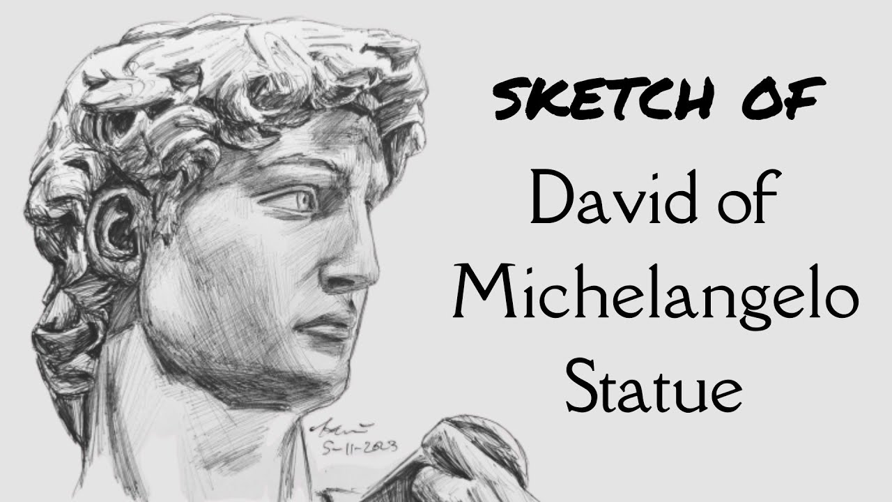 David of Michelangelo Statue Drawing Timelapse With a Pen (by kerrin ...