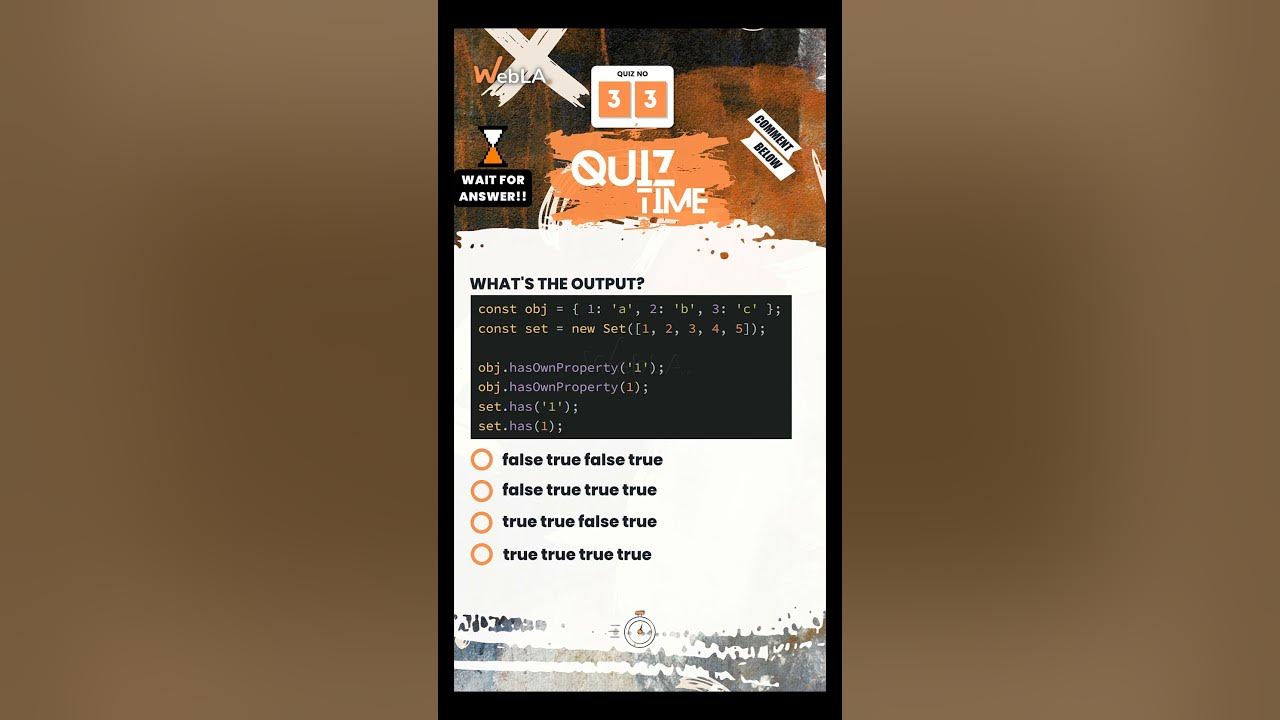 Quiz No 33 Hasownproperty In Js Youtube