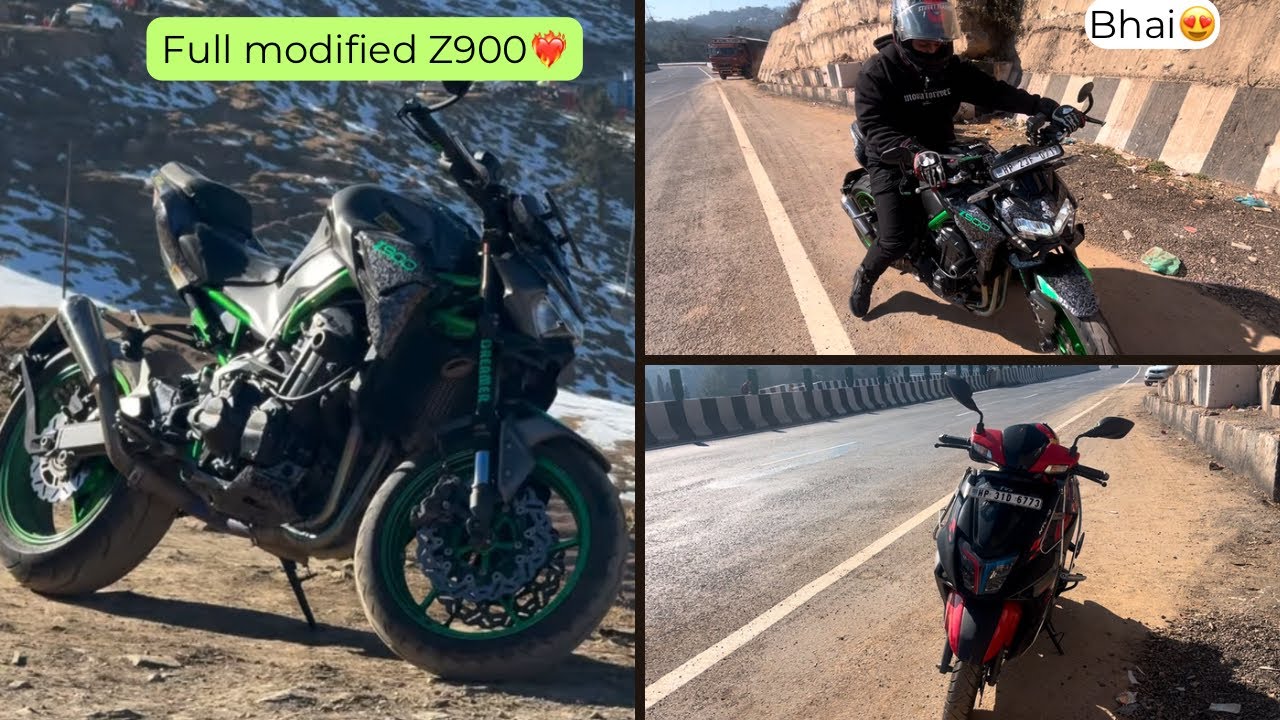 Full modified Kawasaki Z900🤩 | Loudest Z900 in Himachal Pradesh 🔊💥 ...