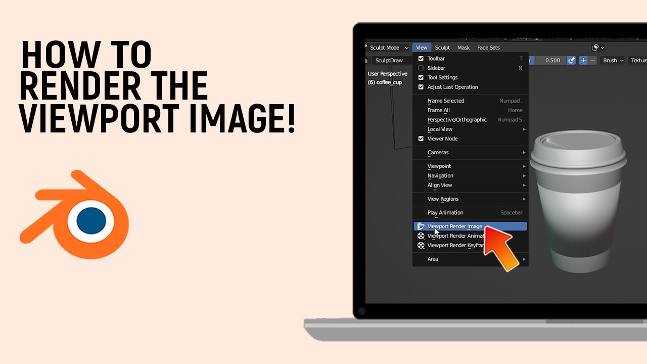 How to Render the Viewport Image in Blender Sculpting Workspace [easy ...