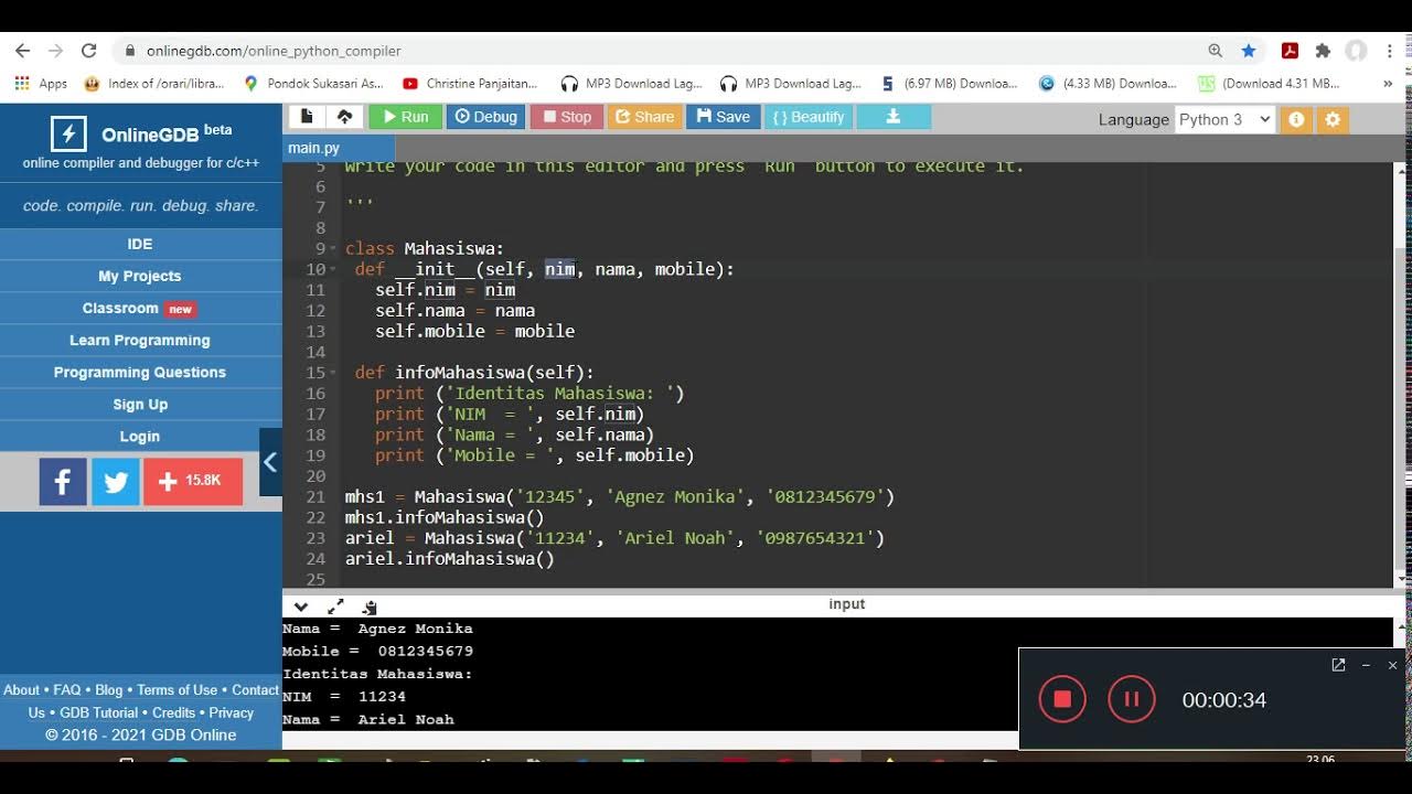 SANGAT Mudah!!! Contoh Implementasi Enkapsulasi Di Python Programming - Object Oriented ...