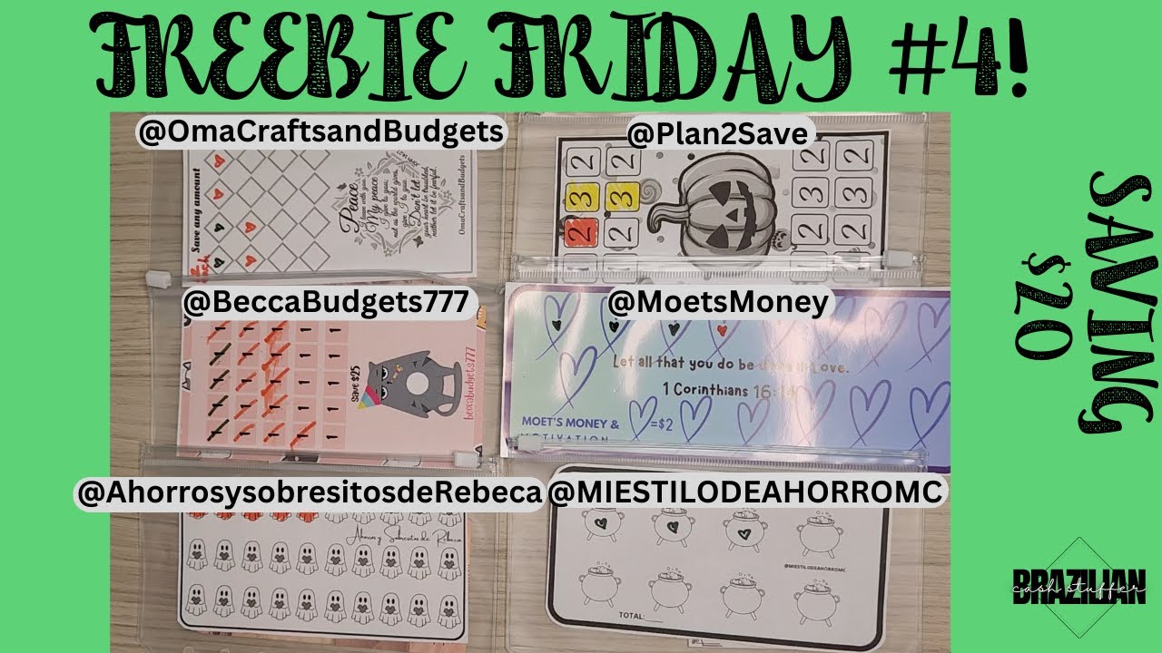 Freebie Friday #4 | Saving Challenges | Save $20 - YouTube