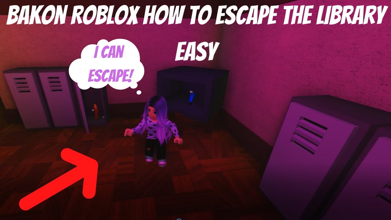 Bakon Roblox How to Escape the Library - YouTube