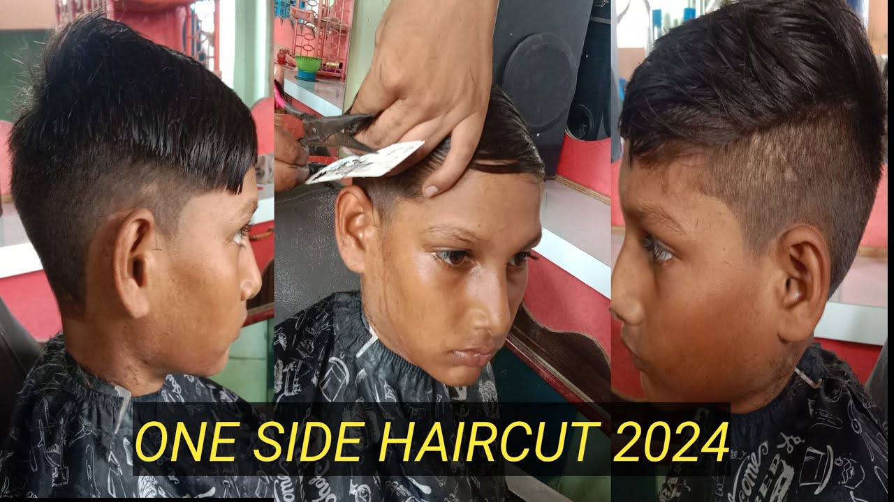 haircut one side boy haircut - YouTube