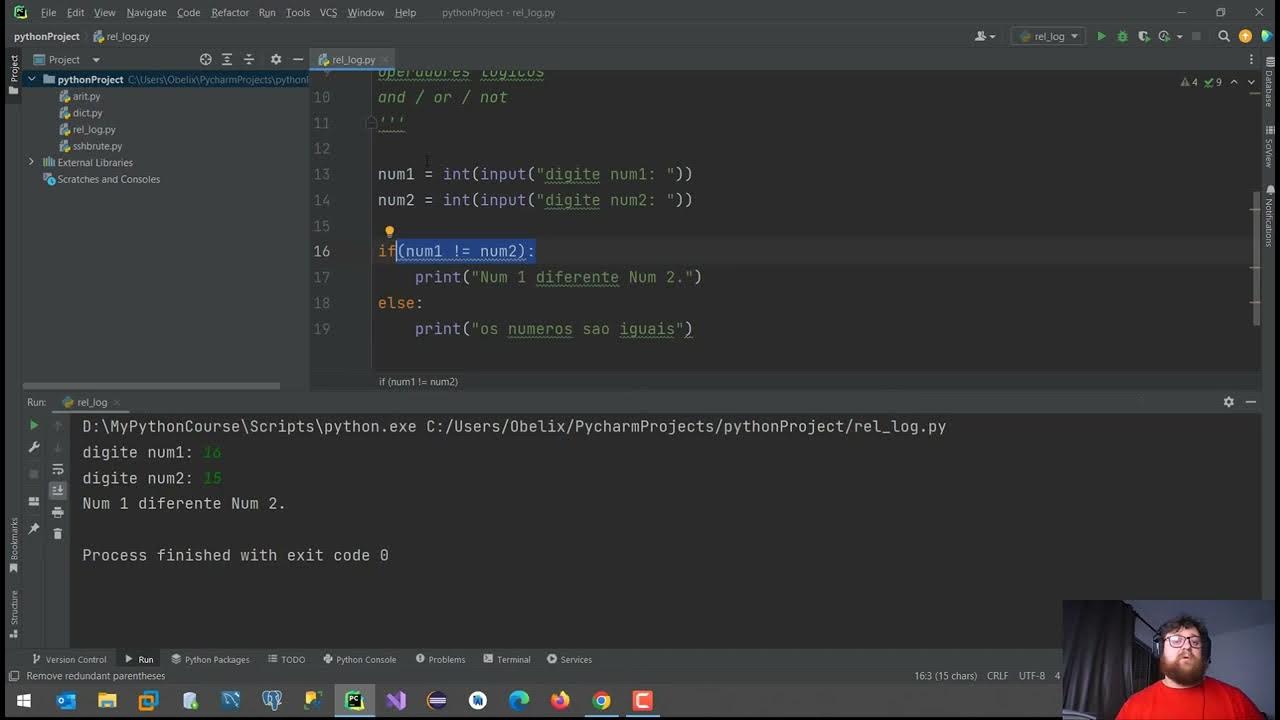 Operadores Relacionais e Lógicos - 3 aula - YouTube